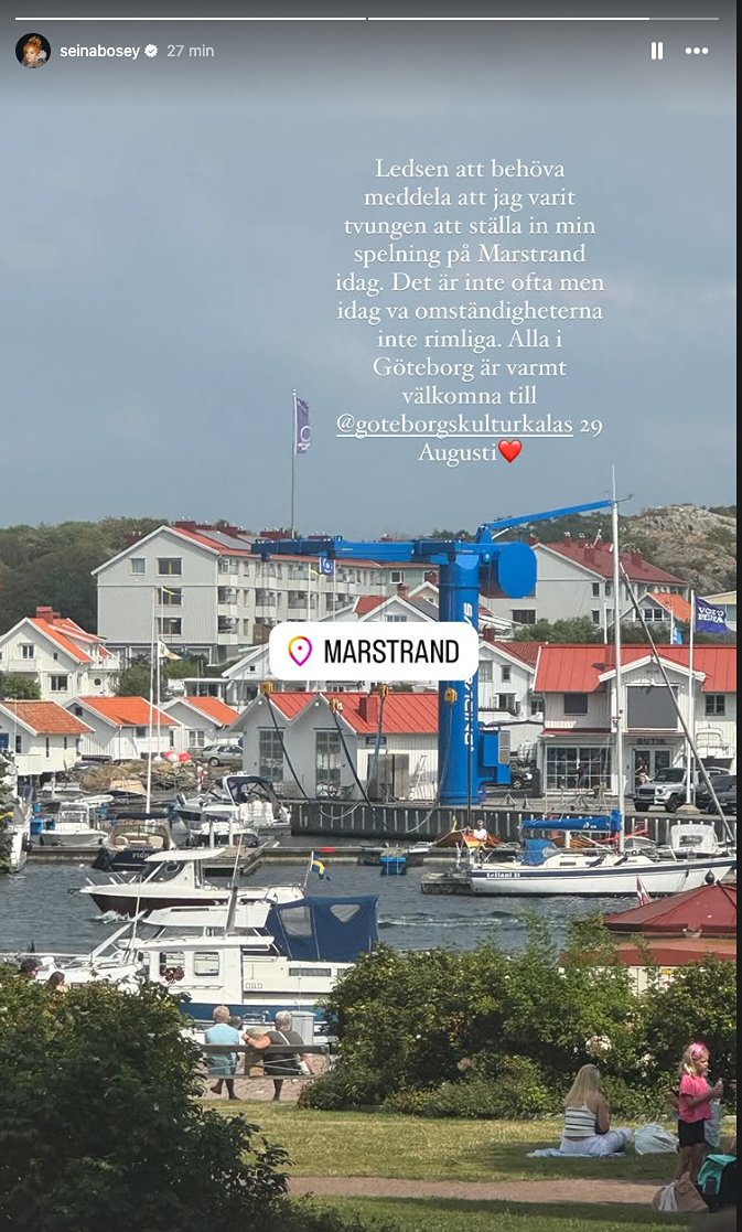 Seinabo Sey ställer in konsert – med kort varsel | Expressen